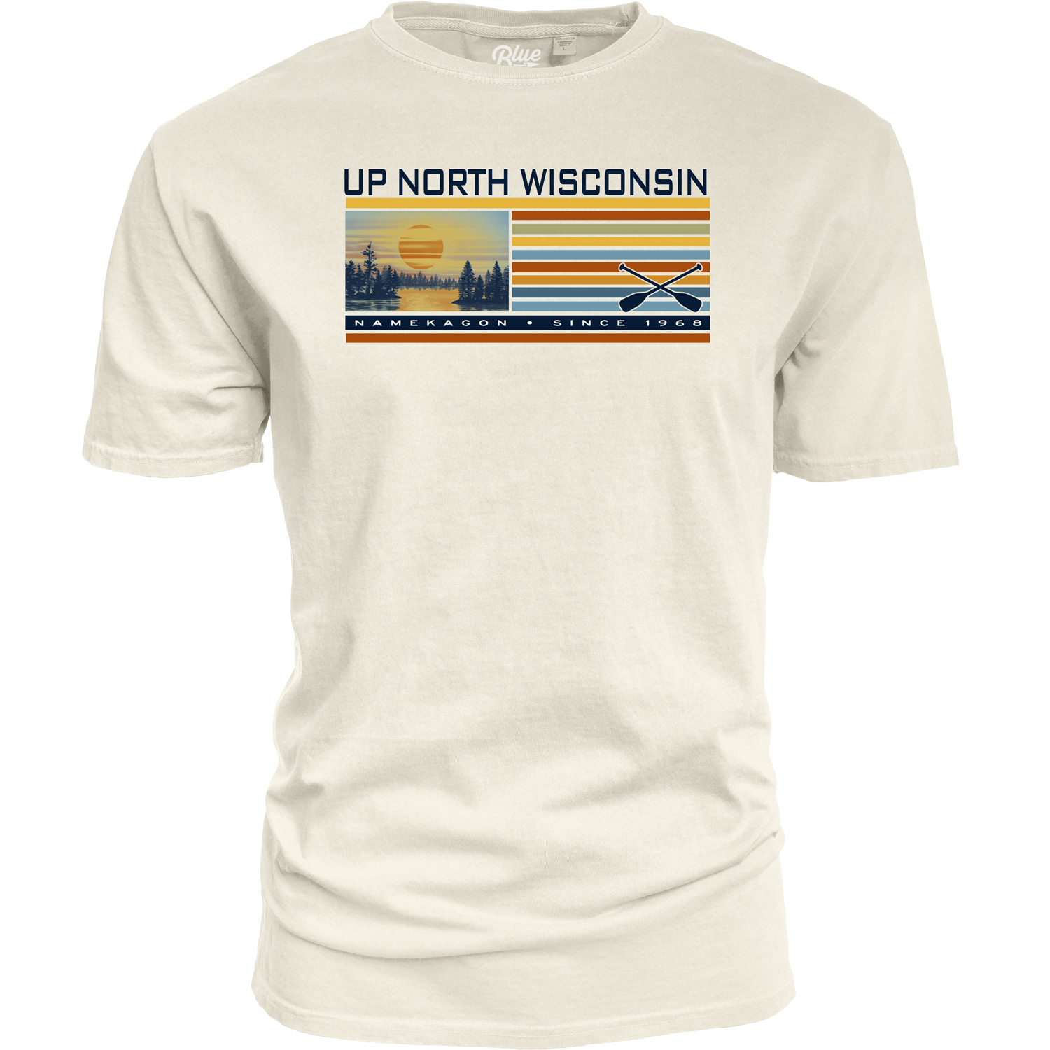Up North Wisconsin Flag Cross Paddle T Shirt - Jack's Canoe Rental