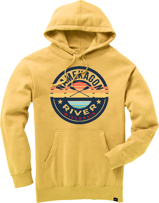 Namekagon River Legend Star Screen Print Hoodie - Jack's Canoe Rental